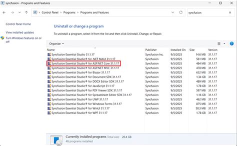 installing syncfusion asp core web installer syncfusion