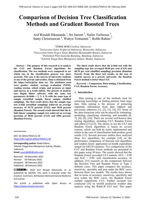 Pdf Comparison Of Decision Tree Classification Methods And Gradient Boosted Trees