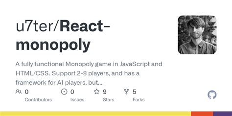 Github U Ter React Monopoly A Fully Functional Monopoly Game In Javascript And Html Css