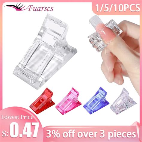 투명 젤 퀵 빌딩 아크릴 네일 클립 손톱 확장 Uv 클램프 매니큐어 아트 빌더 도구 세트 Aliexpress
