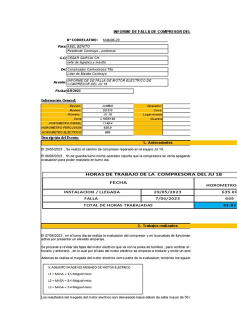 copia de informe n78 informe de falla de motor electrico de compresor