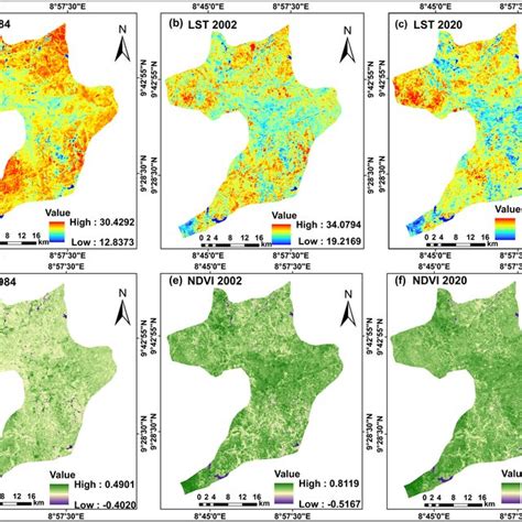 Spatial Distribution Patterns Of Lst And Ndvi Ac Lst In 1984 2002