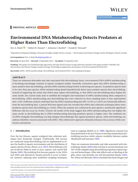 Pdf Environmental Dna Metabarcoding Detects Predators At Higher Rates