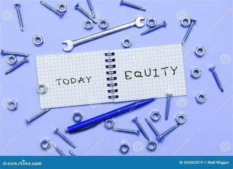 Handwriting Text Equity Concept Meaning Quality Of Being Fair And