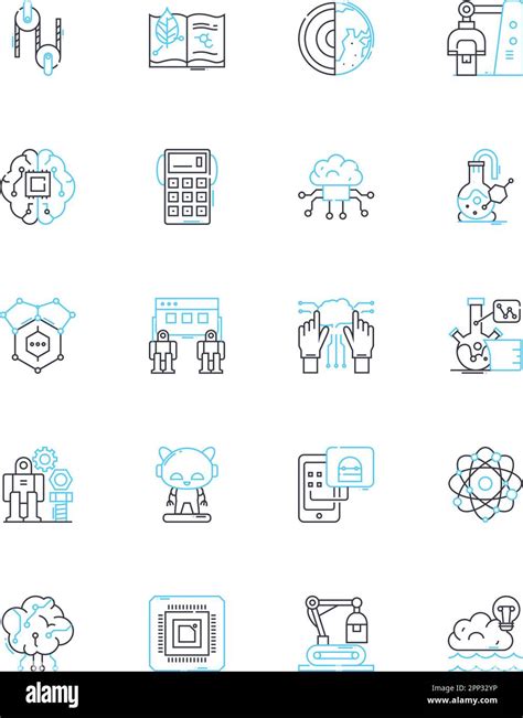 Microorganism Evolution Linear Icons Set Adaptation Mutation Selection Genetics Variation