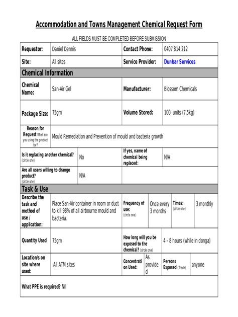 Template Chemical Approval Request Form Fill Out And Sign Online Dochub