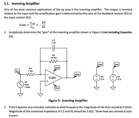Solved 5 1 Inverting Amplifier One Of The Most Common Chegg Com