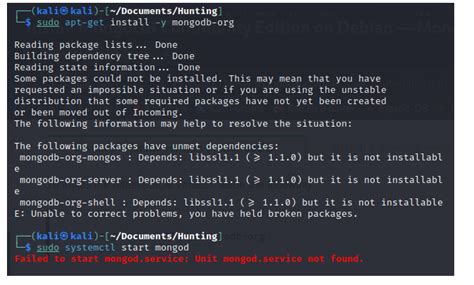 big issue installing mongodb on kali drivers mongodb developer community forums