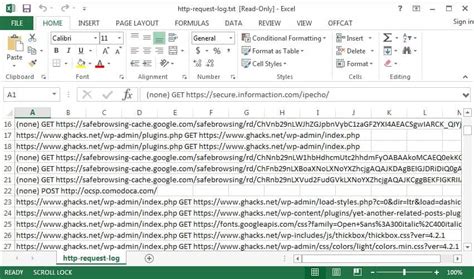 Create A Log Of All Urls Requested By Firefox With Request Logger
