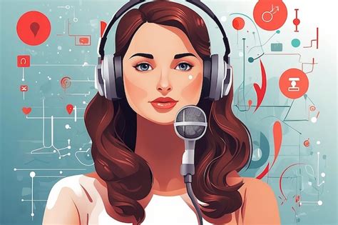 Premium Photo Search Technology Concept Voice Recognition Ai