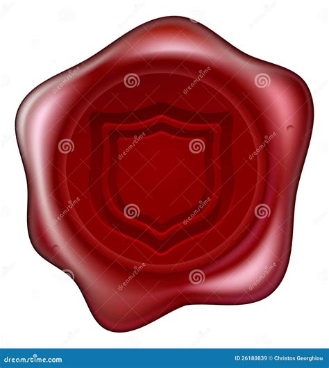 Shield Wax Seal Stock Vector Illustration Of Design 26180839
