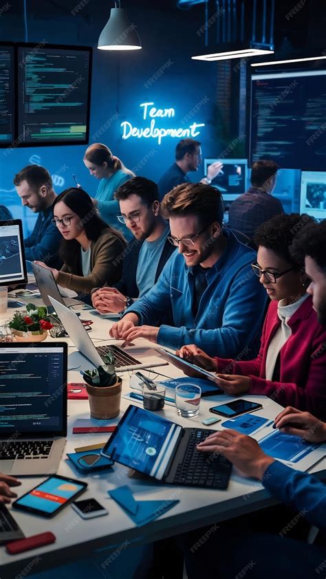 Premium Photo Developing Programmer Team Development Website Design