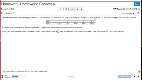 Solved Homework Homework Chapter 4 Save Score 0 Of 1 Pt 3
