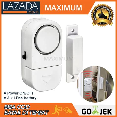 Max Cod [alarm Rumah] Alarm Pintu Rumah Toko Anti Maling Wireless Door Or Window Entry Alarm