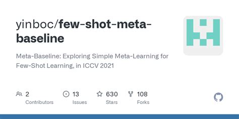 Github Yinbocfew Shot Meta Baseline Meta Baseline Exploring Simple Meta Learning For Few