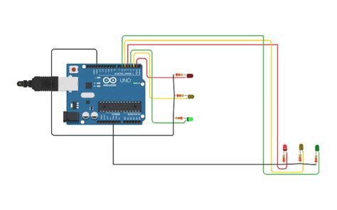Circuit Design Two Way Traffic Light Signal Tinkercad