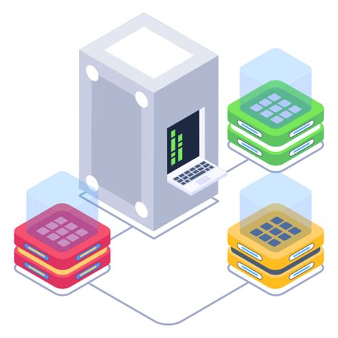 Data Server Generic Isometric Icon