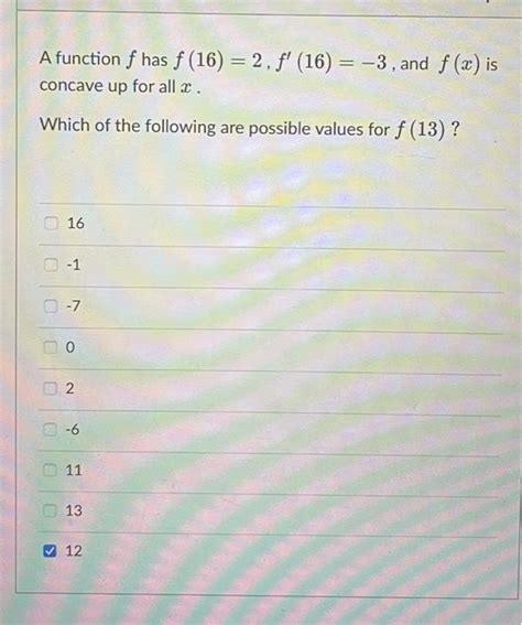 Solved The Tangent Line To The Graph Of Fx At The Point