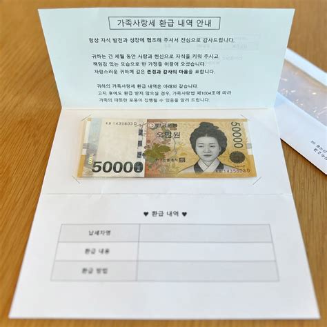 반전 체납고지서 돈 봉투 이벤트 용돈 박스 [현금 선물 부모님 어버이날 환갑 생신 생일 칠순 팔순 용돈봉투 포장상자] 에이블리