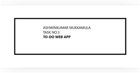 Ashwinkumar M On Linkedin Webdevelopment Internship Linkedin