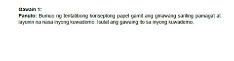 Gawain Panuto Bumuo Ng Tentatibong StudyX Gawain Panuto Bumuo Ng Tentatibong StudyX