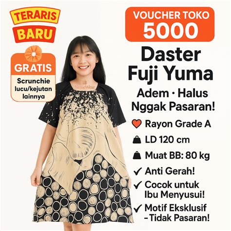 Jual Daster Fuji Daster Kekinian Terbaru Remaja Mama Muda Daster Jumbo Ld 120 Daster Batik