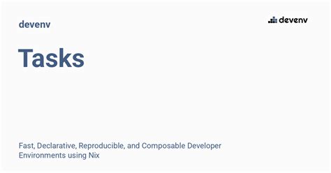 Tasks Devenv