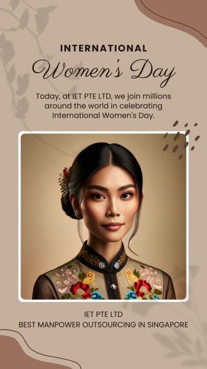Iet Pte Ltd Manpower Outsourcing Company Singapore On Linkedin Internationalwomensday