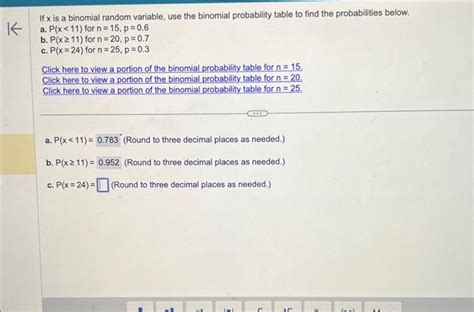 Solved If X Is A Binomial Random Variable Use The Binomial