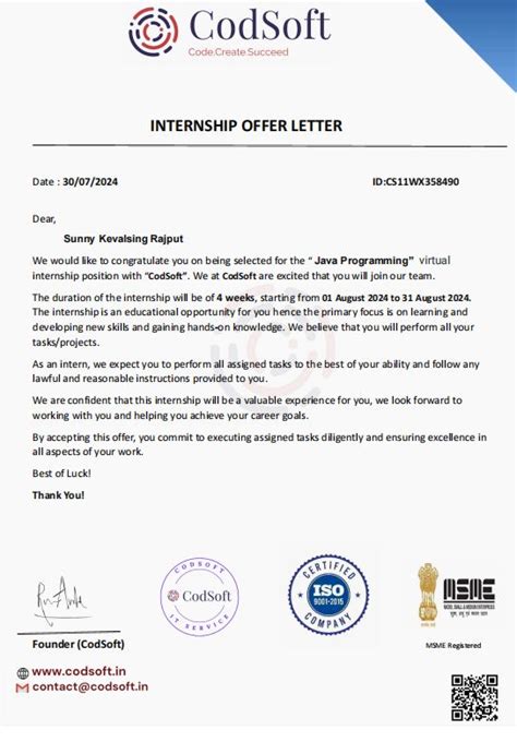 Sunny Rajput On Linkedin Internship Codsoft Javaprogramming