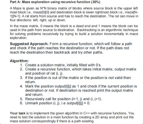 Solved Part A Maze Exploration Using Recursive Function