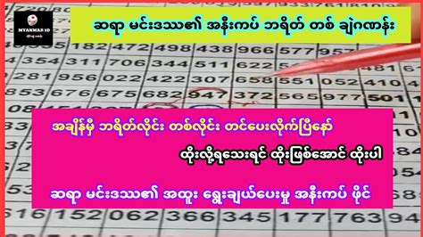 3d ဆရာ မင်းဒဿ၏ အနီးကပ် ဘရိတ်လိုင်း 3d 2d3d Thailottery 2d 3dvideo