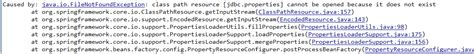 Caused By Filenotfoundexception Class Path Resource Jdbc