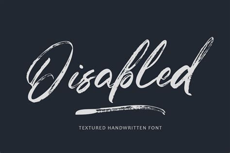 Disabled Swash Font Xfontspro
