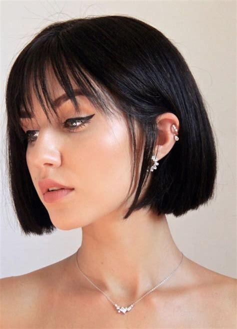 Short Haircuts For Straight Hair With Bangs My Xxx Hot Girl