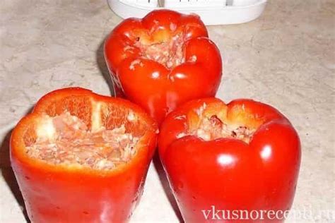 Фаршированный перец с мясом и рисом рецепт с фото Recette