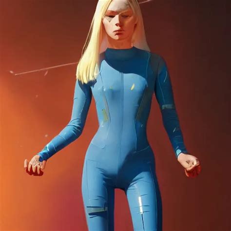 A Painting Of An Female Wearing A Skintight Space Stable Diffusion OpenArt