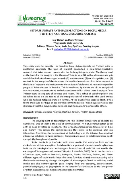 Pdf Stopasianhate Anti Racism Actions On Social Media Twitter A