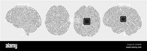 Circuit Board Brains Artificial Intelligence Microchip Ai Chip And