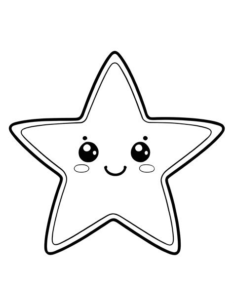 Раскраска Звезда 37 распечатать Happybrushes
