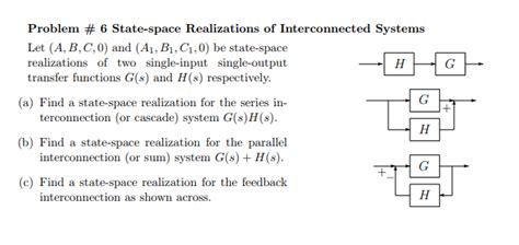 Solved Problem 6 State Space Realizations Of