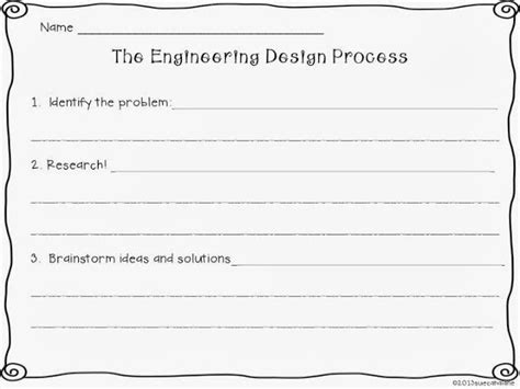 Engineering Design Process Worksheet Chessmuseum Template Library