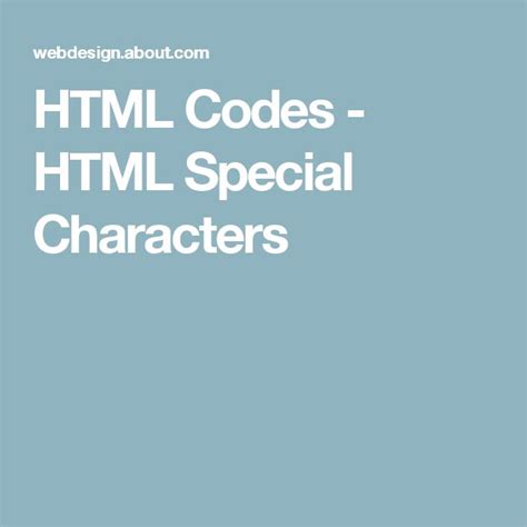 How To Use Special Characters In Html Special Characters Character Coding