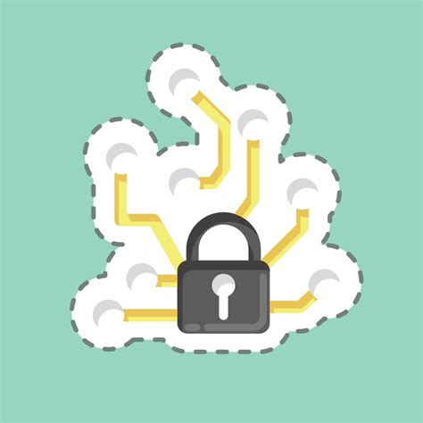 Sticker Line Cut Adversarial Attacks Related To Machine Learning Symbol Simple Design Editable