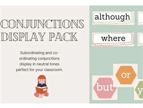 Subordinating And Coordinating Conjunctions Display Teaching Resources