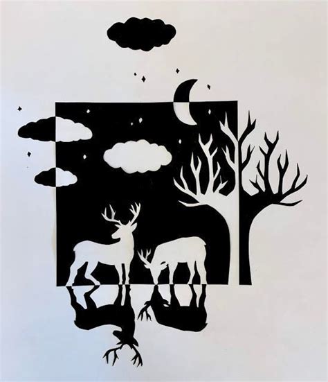 Pin By Ashley Lehenbauer On 8th Grade Contrast Art Negative Space Art Elementary Art