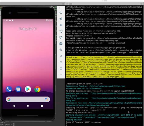 Nativescript Dev Appium Test Has Stuck After Check If Emulator Is