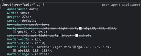 CSS What does the i mean in input type color i Ä CodeBugFixer