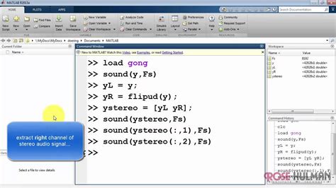 Ece180 Matlab Stereo Audio Youtube