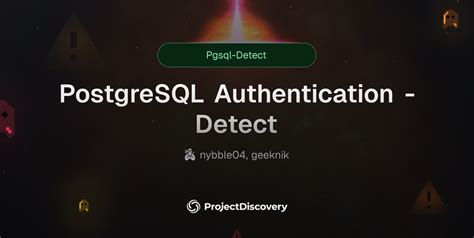 Postgresql Authentication Detect